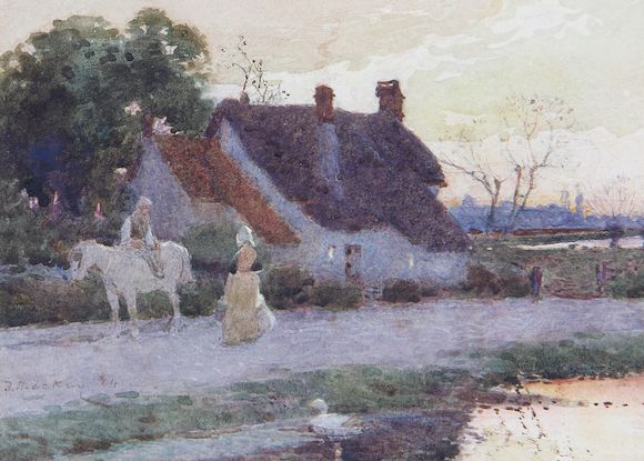 Bonhams : Thomas Mackay (British, active 1893-1912) Figures by a ...