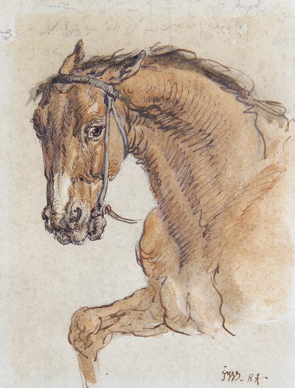 Bonhams : James Ward, RA (British, 1769-1859) Study of a bay horse