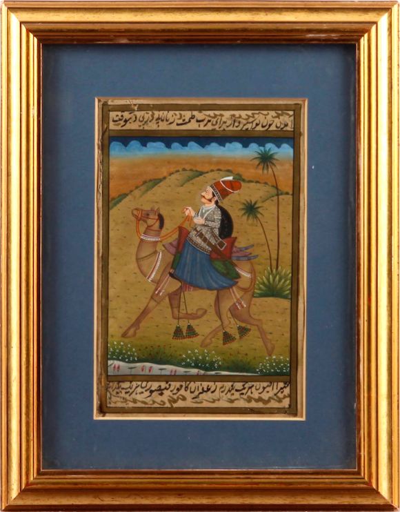 Bonhams : Mughal School, 18th Century Leaf from a manuscript depicting ...