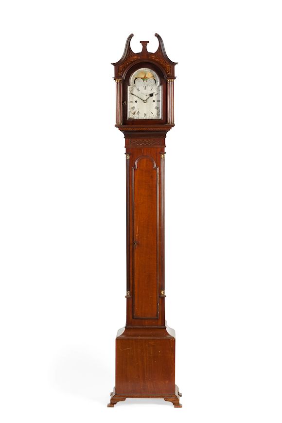 Bonhams : A 20th century mahogany longcase clock Hamilton and Inches ...