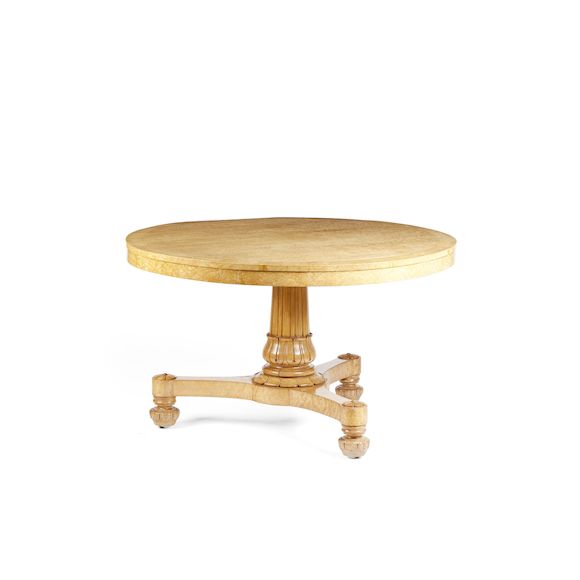 Bonhams : A William IV birdseye maple centre table by James Mein of Kelso