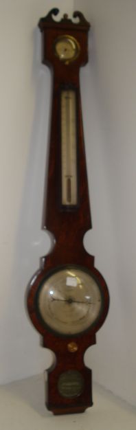 Bonhams : E* Amadio a 19th Century wheel barometer, thermometer ...