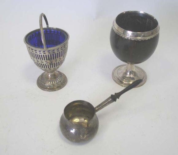 Bonhams : A George III silver mounted coconut cup, by Peter & Ann ...