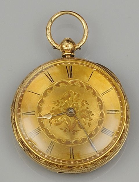 Bonhams : An 18ct gold open faced pocket watch by William Lockwood ...