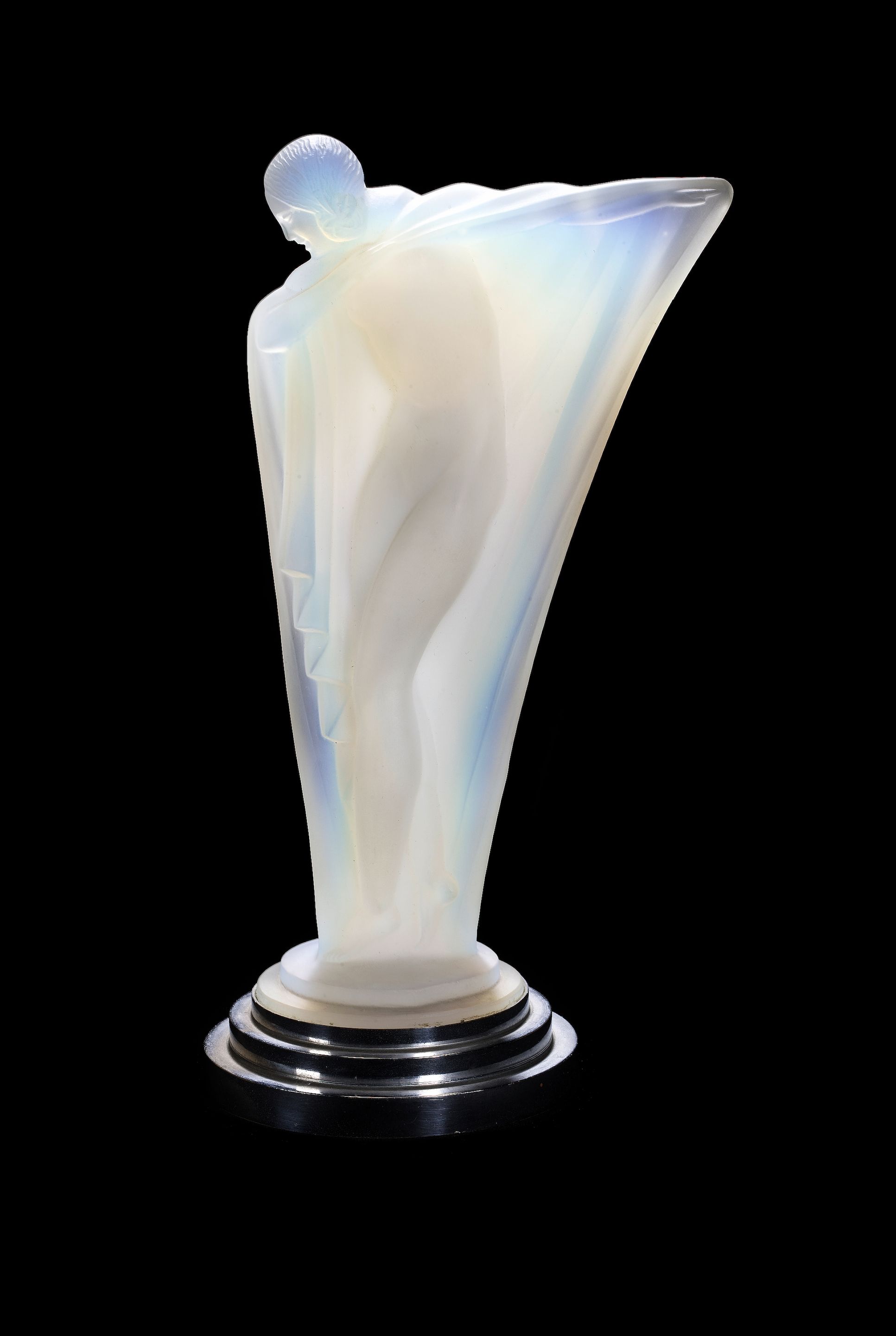 Bonhams Cars : A fine Art Deco Draped Nude glass mascot by Lucile Sevin ...