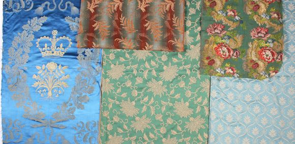 Bonhams : A group of fabrics by Warner, including two lengths of ...