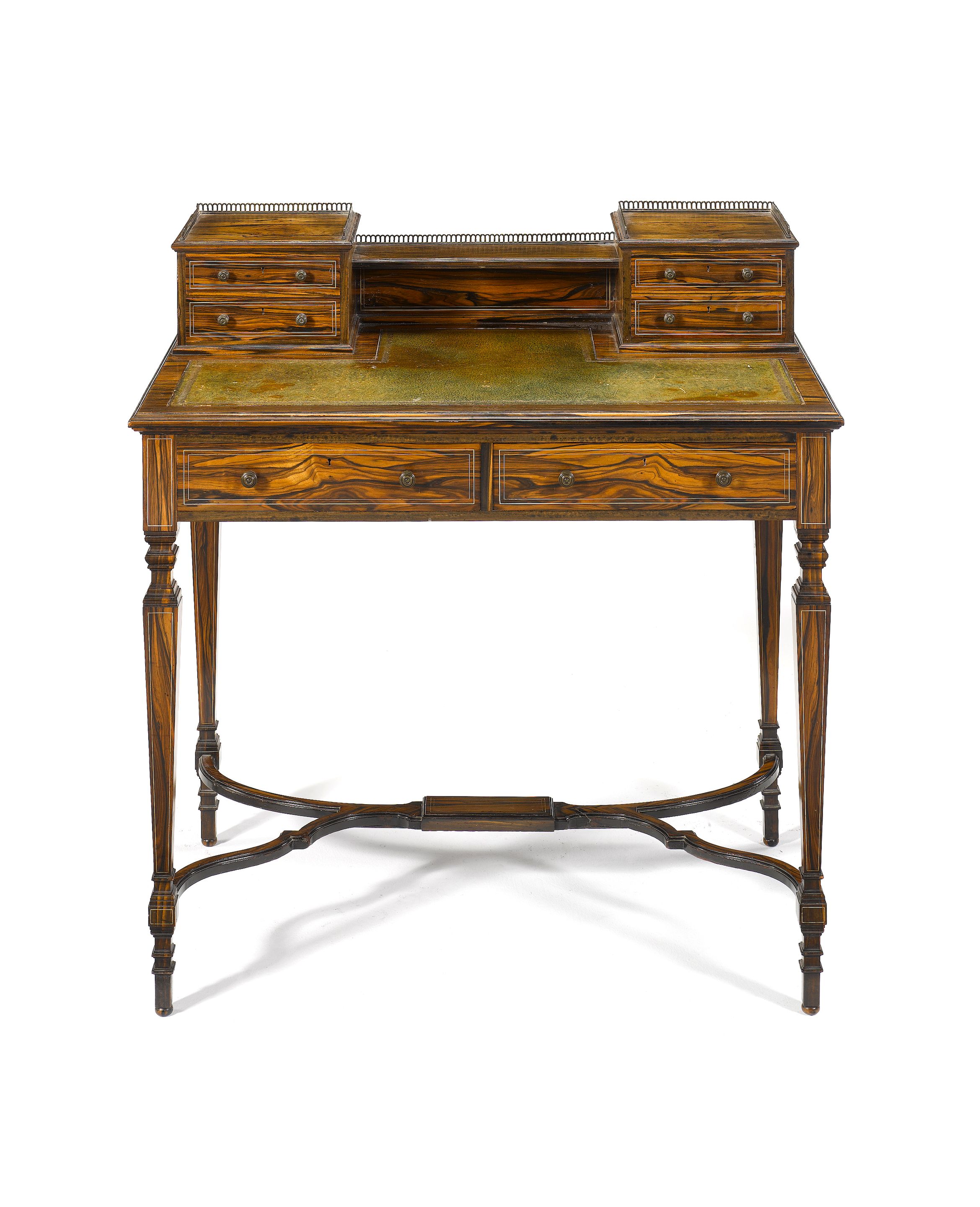 Bonhams : A Victorian calamander writing table possibly by Collinson & Lock