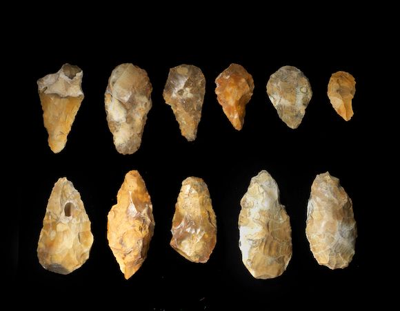 Bonhams : A group of eleven Palaeolithic British flint implements 11