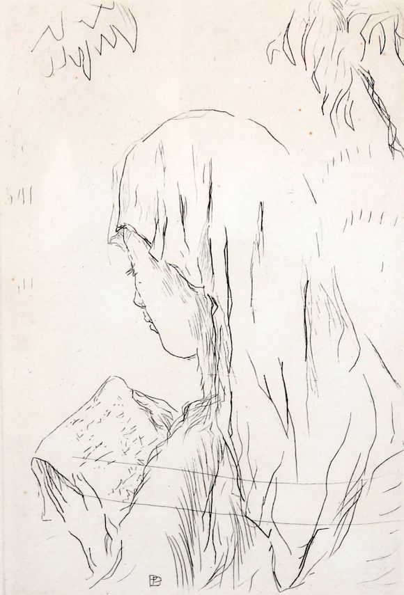 Bonhams : Pierre Bonnard (French, 1867-1947) 'Girl Reading'