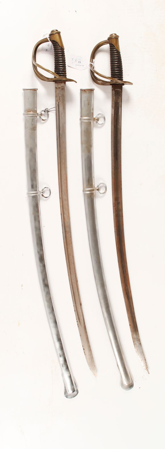 Bonhams : Two Continental Brass Hilted Cavalry Sabres