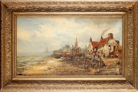 Bonhams : James Stark (British, 1794-1859) 'East Coast Village scene'