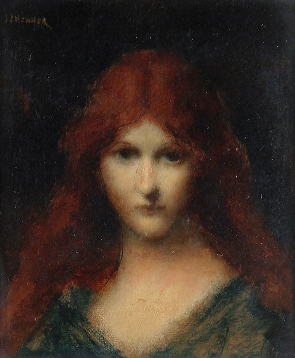 Bonhams : Jean Jacques Henner (French, 1829-1905) Portrait of a young ...