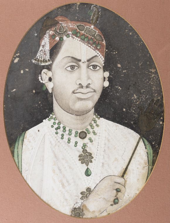 Bonhams : A portrait of a prince, Rajasthan, circa 1860