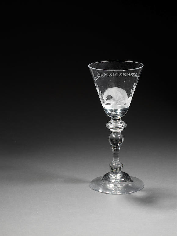 Bonhams A Dutch Engraved Light Baluster Goblet Circa 1750