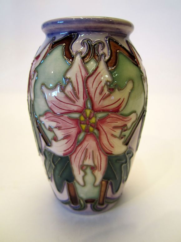 Bonhams : A Moorcroft 'Blakeney Mallow' pattern vase, designed by Sarah ...
