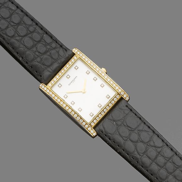 Bonhams : A diamond-set wristwatch, by Sarcar
