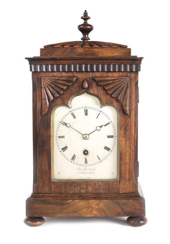Bonhams : An early Victorian rosewood timepiece Gowland, London