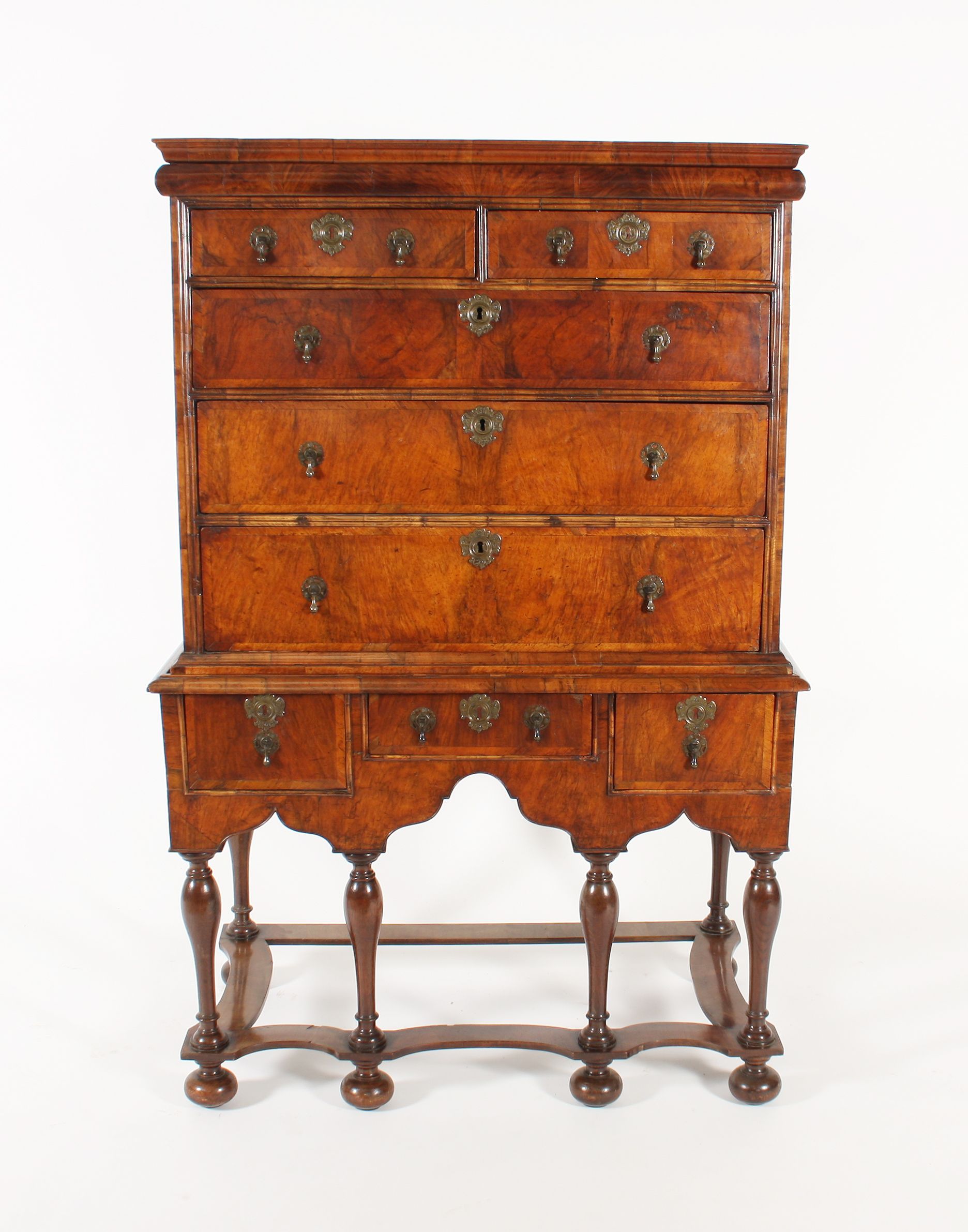 Bonhams : An early 18th century and later figured walnut, crossbanded ...