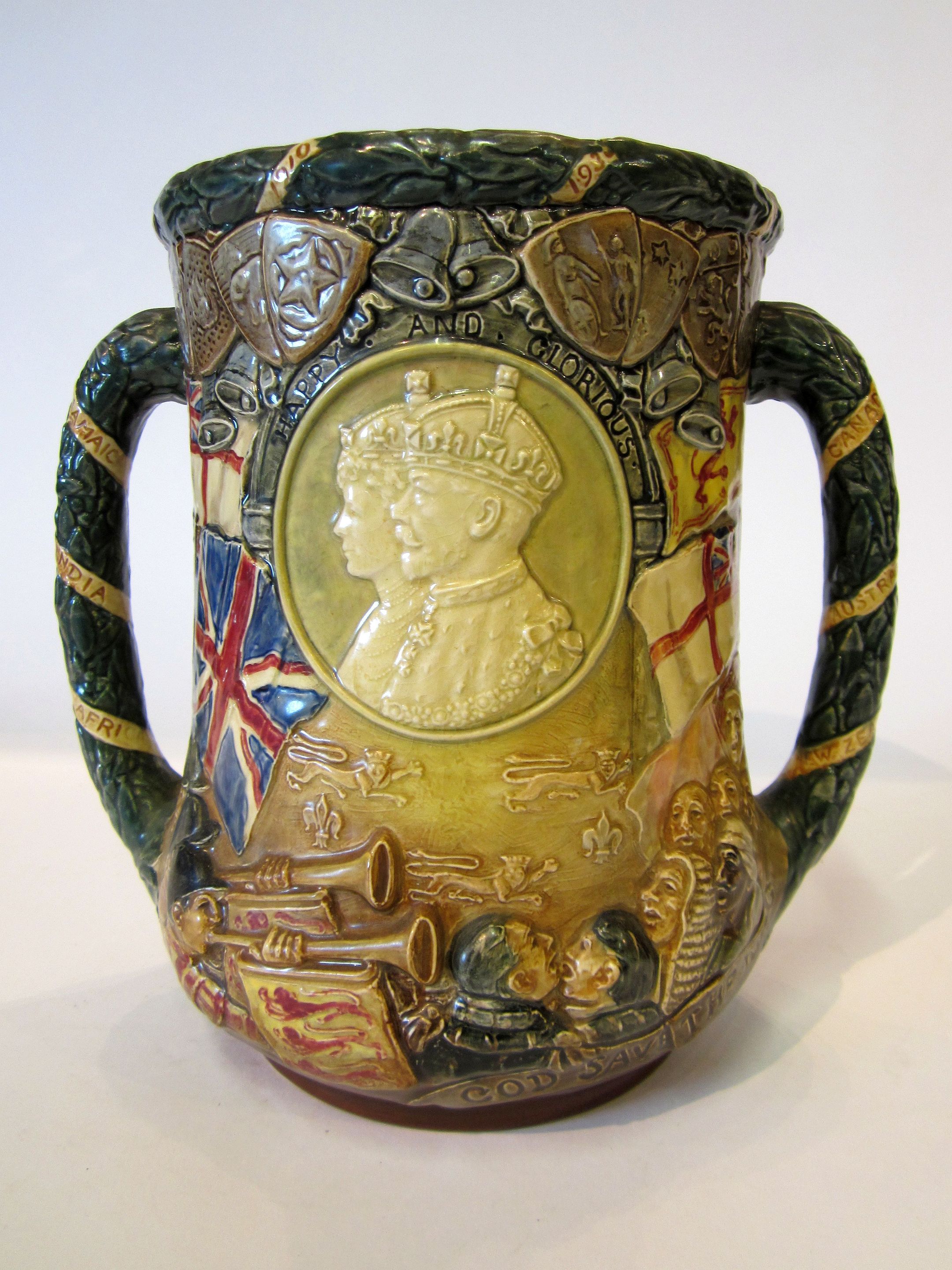 Bonhams : Jugs A Royal Doulton limited edition commemorative George V ...
