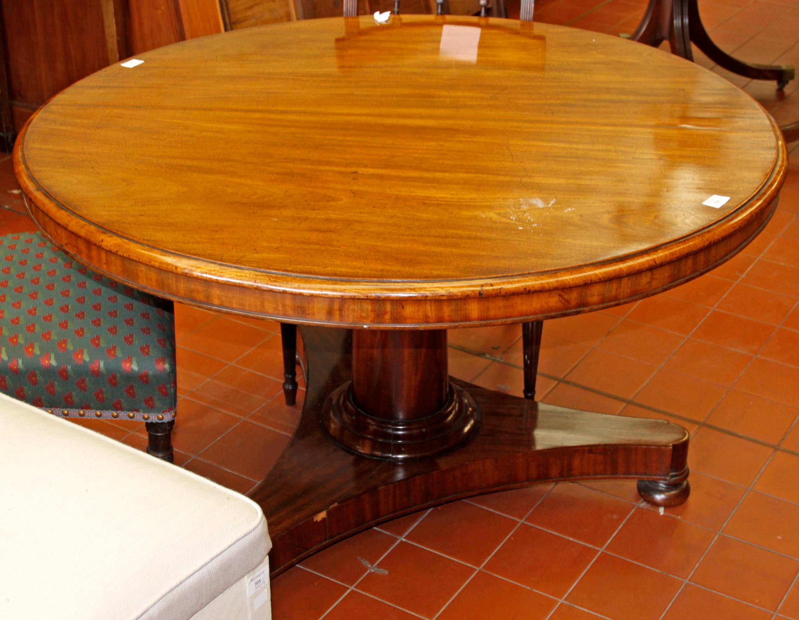 Bonhams : A Victorian mahogany circular tilt top breakfast table