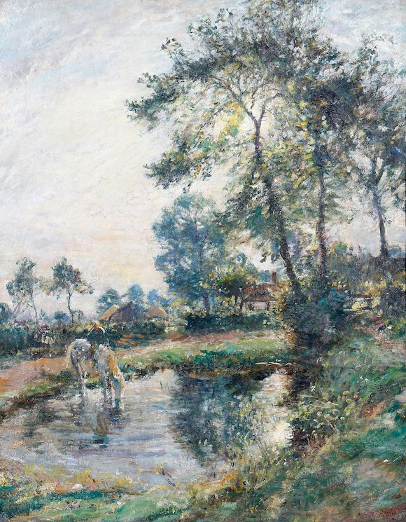 Bonhams : William Mark Fisher RA (American, 1841-1923) At the water's edge