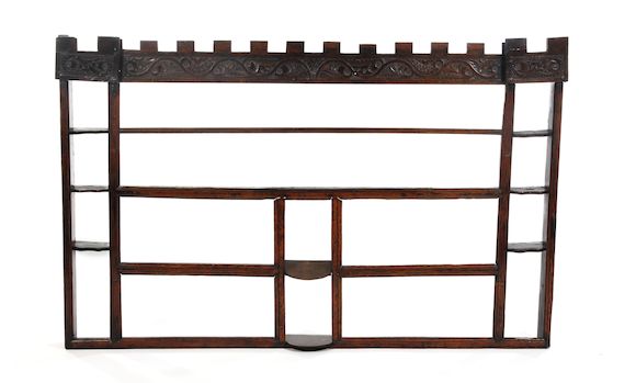 Bonhams : An 18th Century oak delft rack