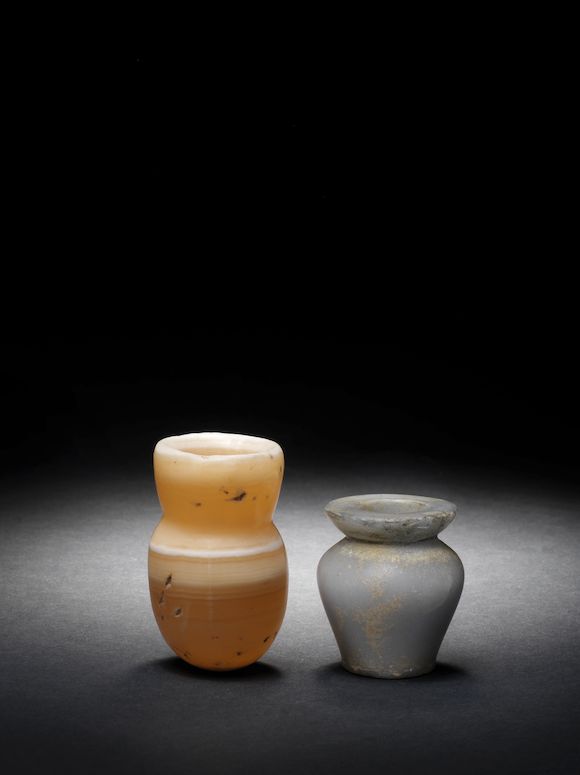 Bonhams : An Egyptian anhydrite kohl jar and an Ancient Near Eastern ...