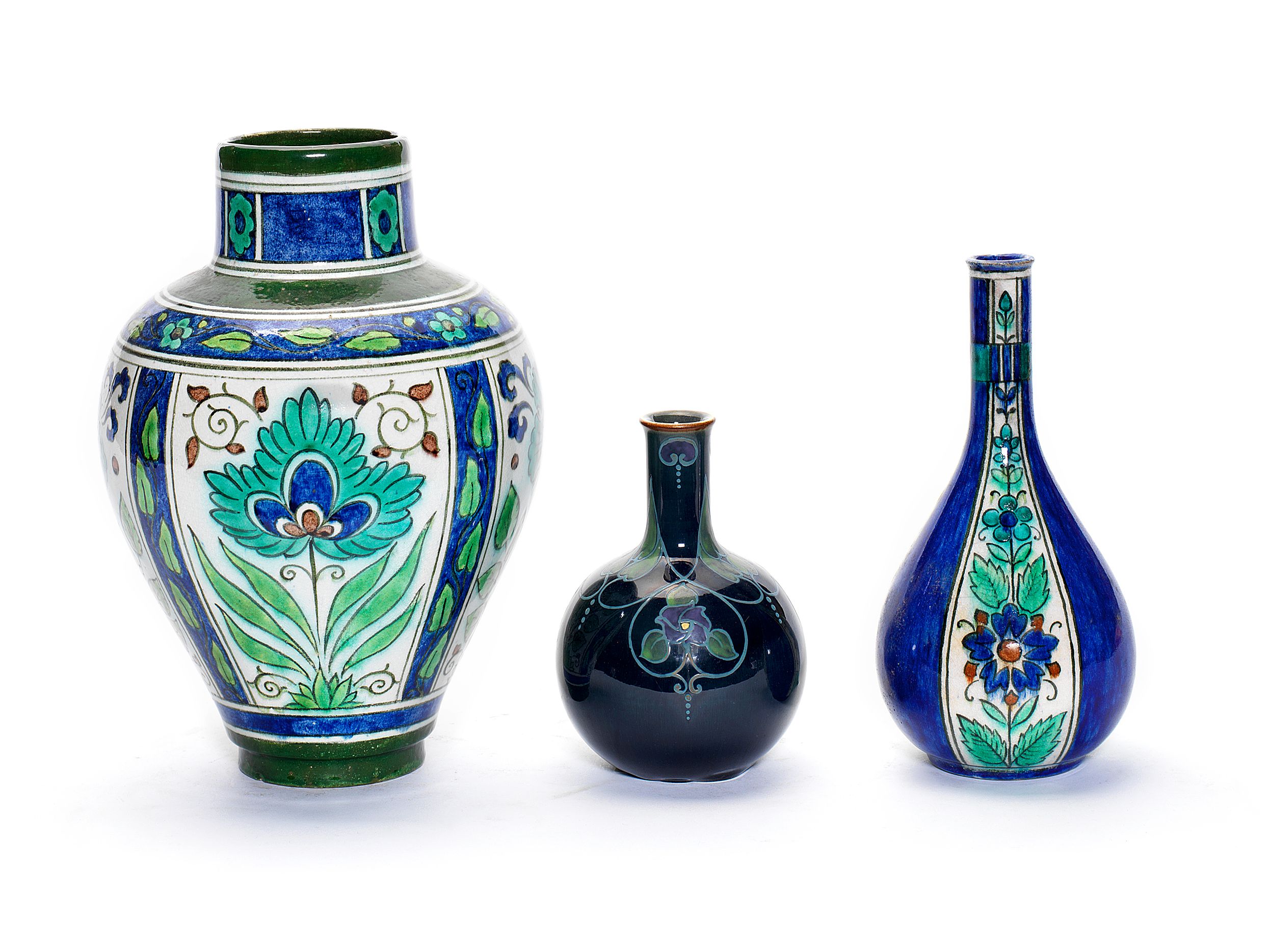 Bonhams : A 'Persian Ware' vase, William Rowe (attributed) for Doulton ...
