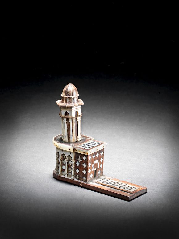 Bonhams : A marquetry olivewood model of the Edicule from the Church of ...