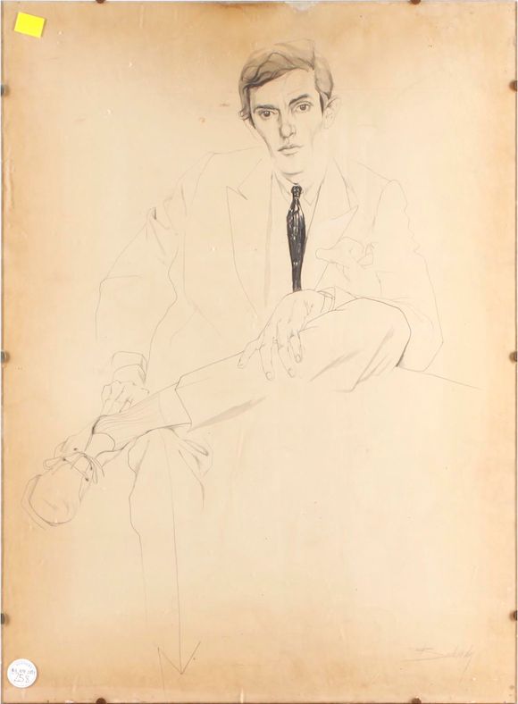 Bonhams : Don Bachardy (American, born 1934) Portrait of Martin Hensler