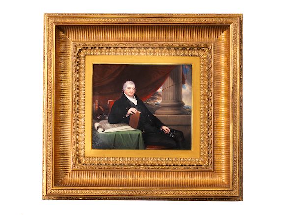 Bonhams : An enamel portrait plaque of the Marquess of Exeter by Henry ...