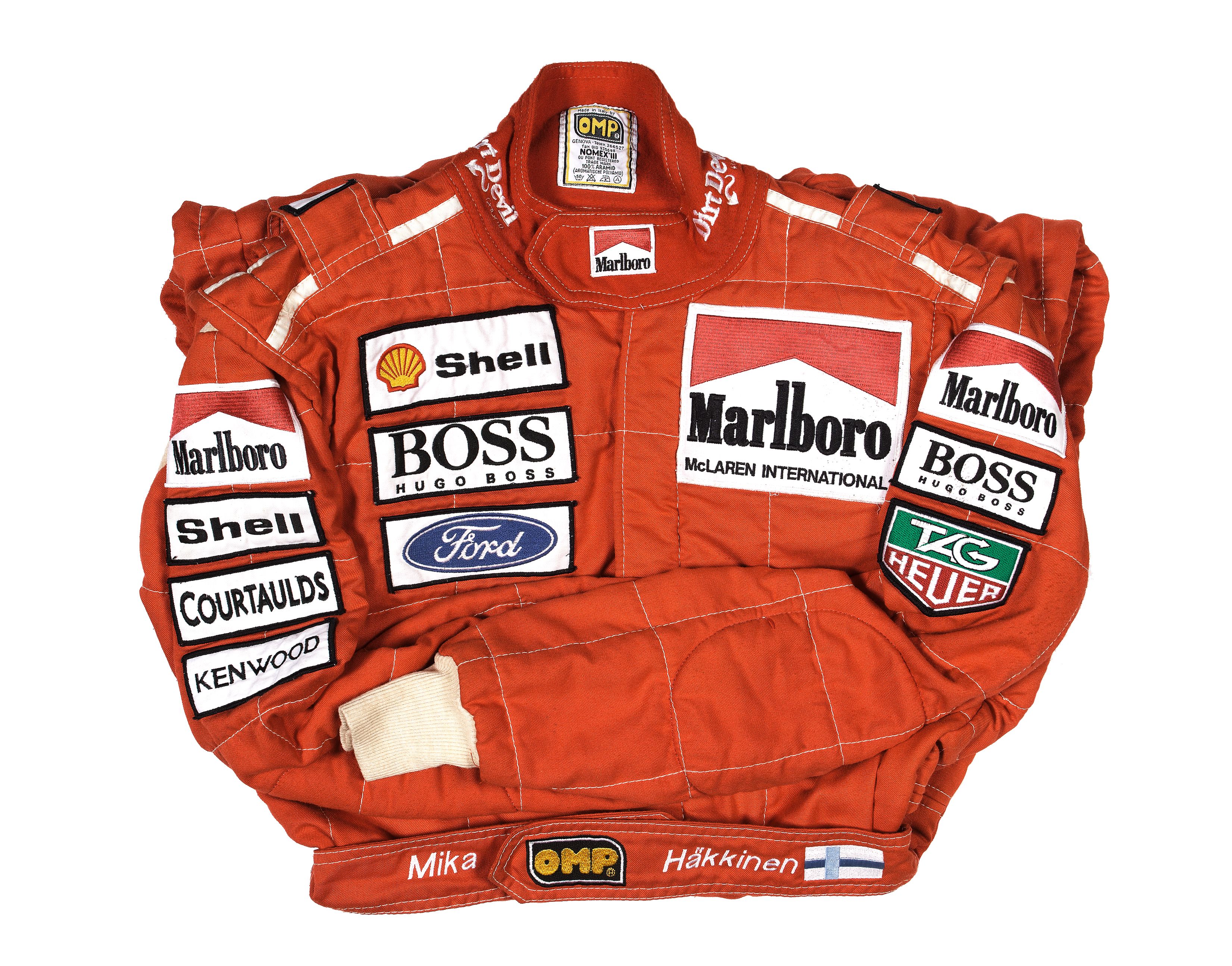 Bonhams Cars : A Mika Hakkinen race suit by OMP, used during the 1993 ...