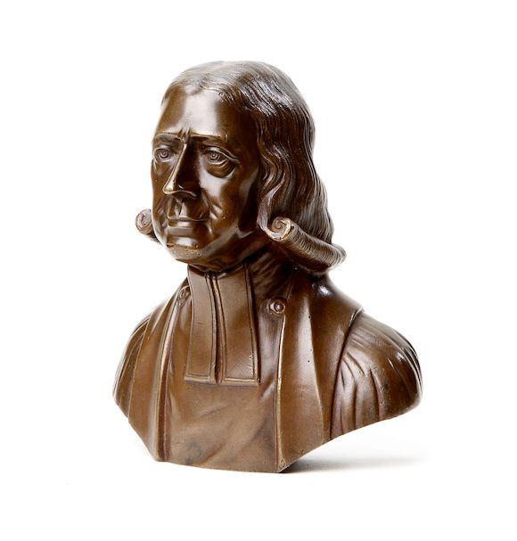 Bonhams : An 18th / 19th century bronze bust of John Wesley