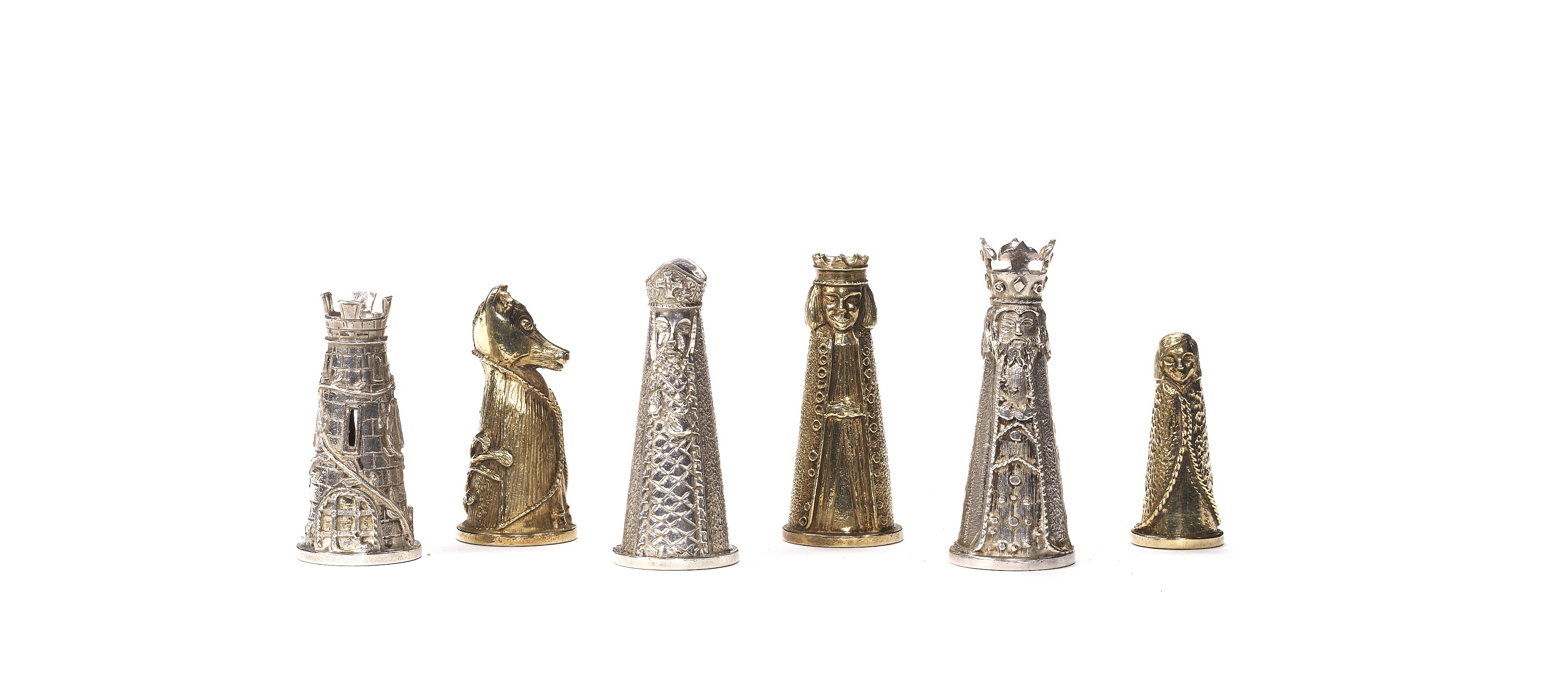 Bonhams : 54A silver and silver-gilt chess set, by Israel Freeman & Son ...