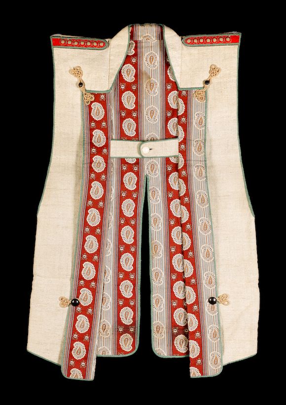 Bonhams : A textile surcoat of jinbaori form, designed without arms and ...