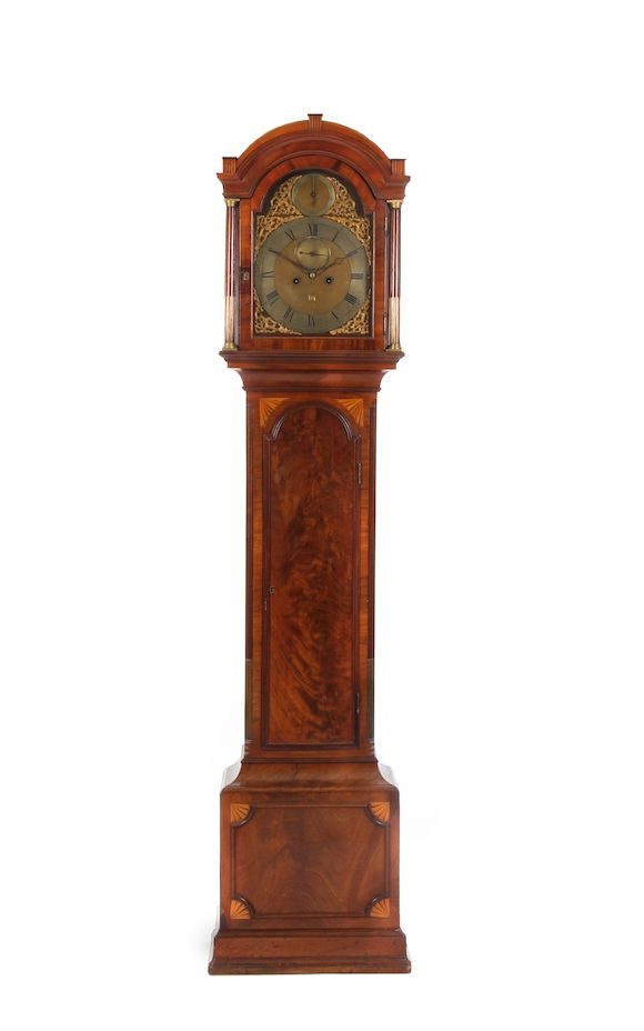 Bonhams : An early 19th Century mahogany 8-day striking longcase clock ...