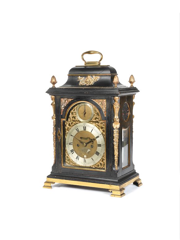 Bonhams : A late 18th century ormolu mounted ebonised bracket clock ...