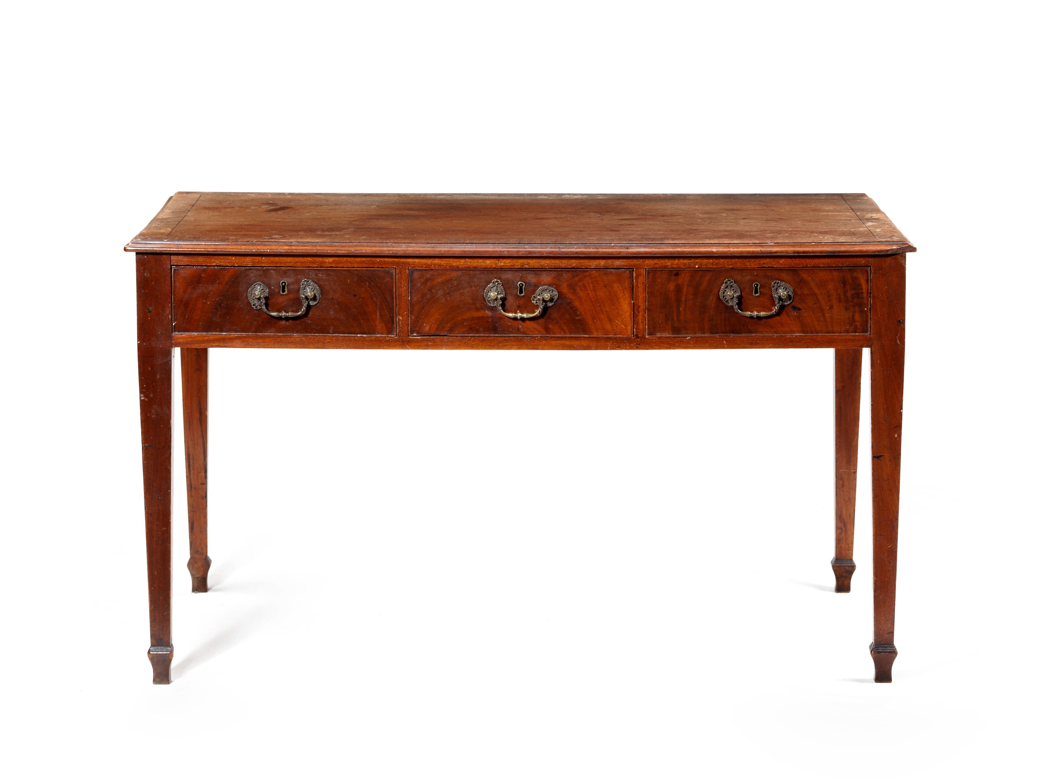 Bonhams : A George III mahogany and crossbanded writing table