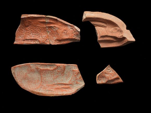 Bonhams : A Roman pottery red slip ware mould of a hare 4