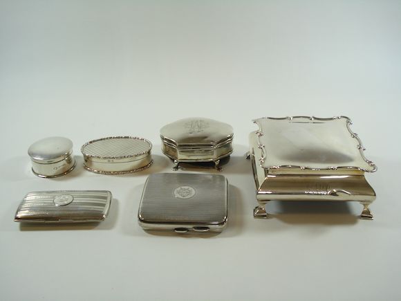 Bonhams : A collection of silver boxes