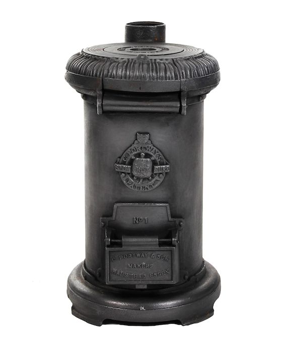 Bonhams : A Charles Portway cast iron 'Tortoise' stove No. 1Late 19th ...