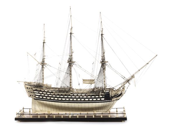 Bonhams : A large late 20th century bone and baleen Prisoner of War ...