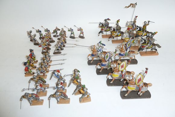 Bonhams : Lineol and Elastolin Knights, mounted and on foot 39