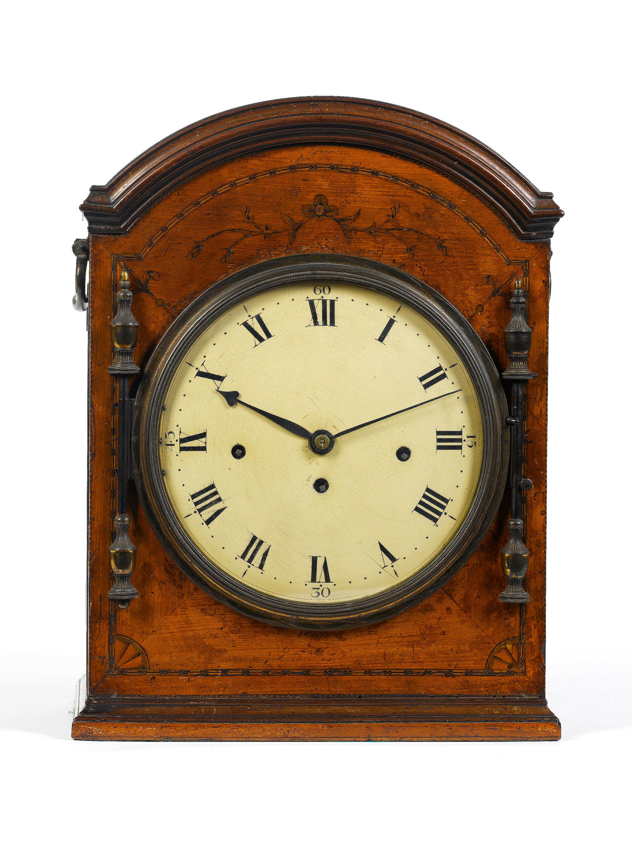 Bonhams : An early 19th century satinwood and marquetry cased quarter ...