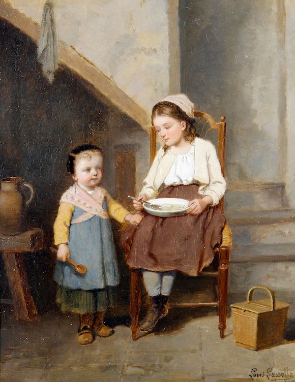 Bonhams : Louis Simon Cabaillot Lassalle (French, born 1810) Sisters in ...