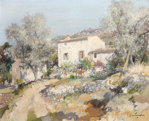Bonhams : Gabriel Deschamps (French, born 1919) Provencale farm building, signed 'G. Deschamps ...