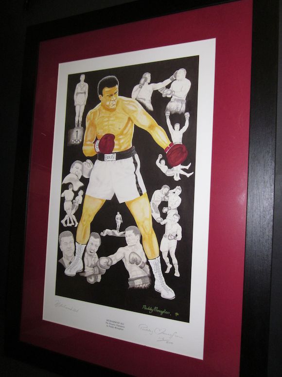 Bonhams : Muhammad Ali hand signed 'Peoples Champion' limited edition print