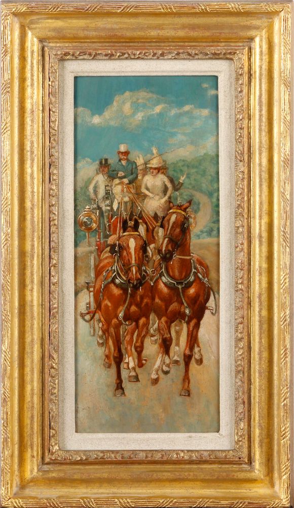 Bonhams : Alfred Chantrey Corbould (British, 1852-1920) Off to Goodwood