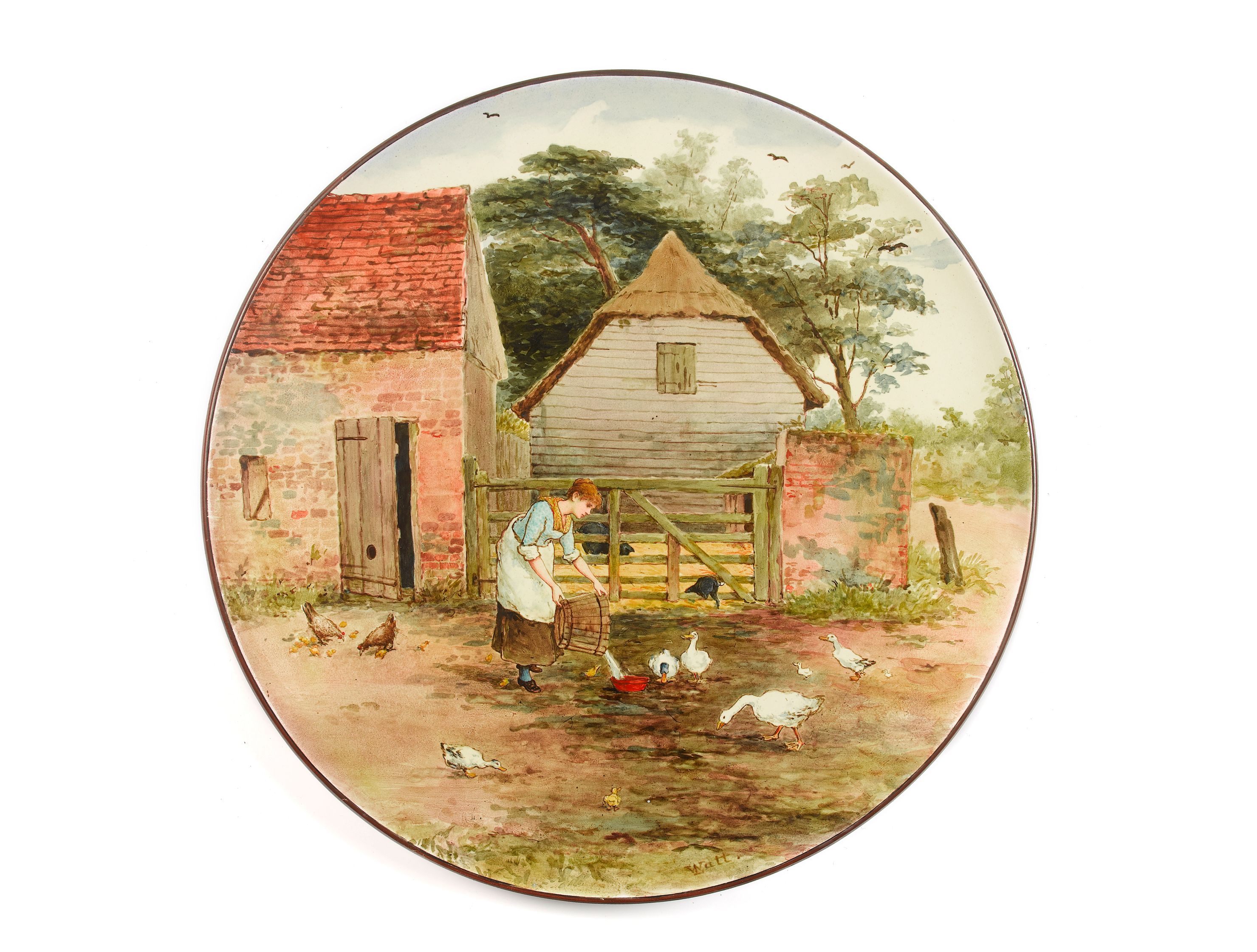 Bonhams : Linnie Watt for Doulton Lambeth a Superb Faience Wall Charger ...