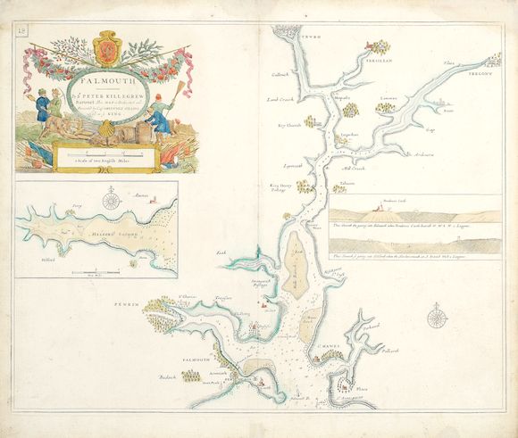 Bonhams : FALMOUTH COLLINS (GREENVILLE) Falmouth, hand-coloured double ...